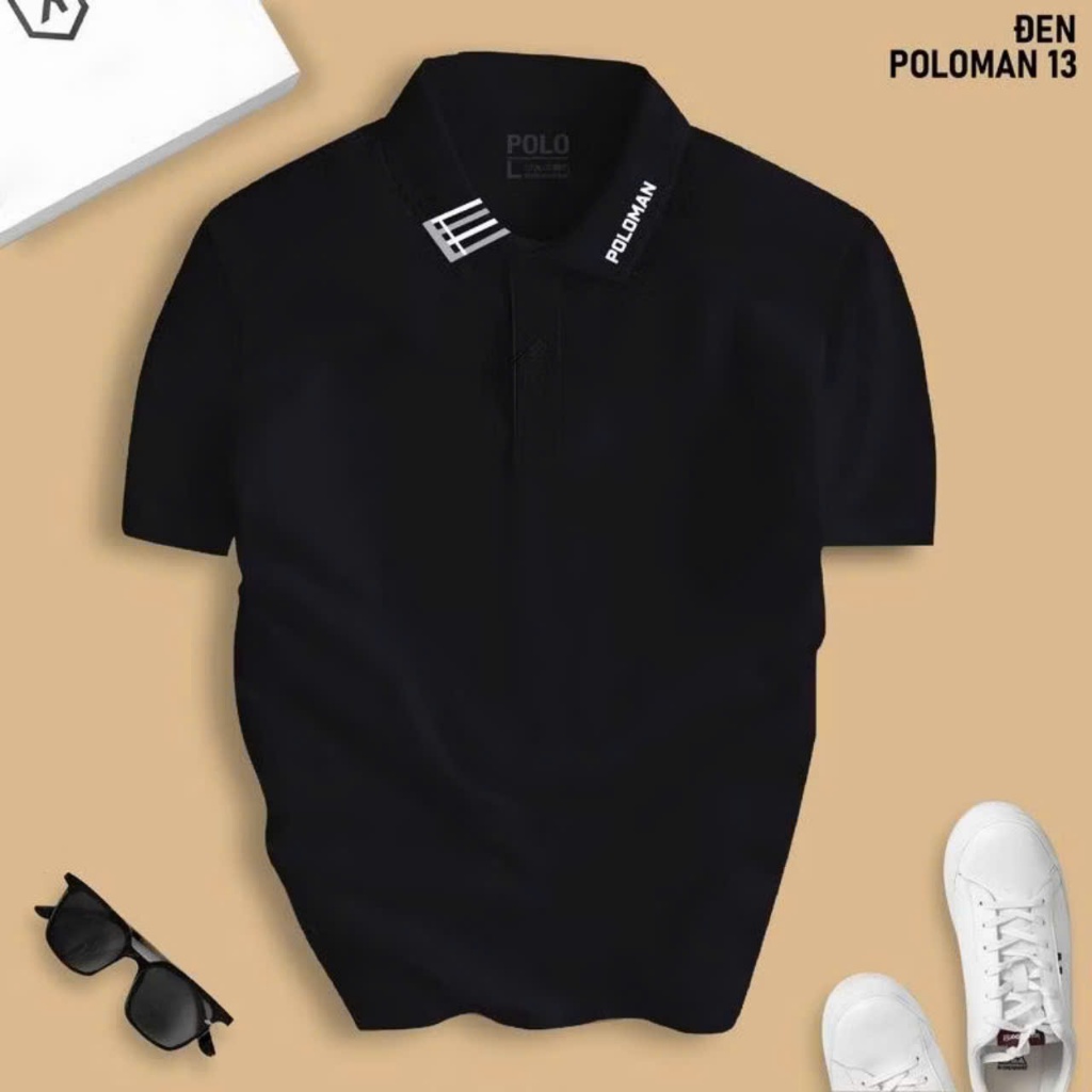 Áo phông POLOMAN 13 cổ bẻ BASIC vải cá sấu sang trọng, lịch lãm, thoáng ...