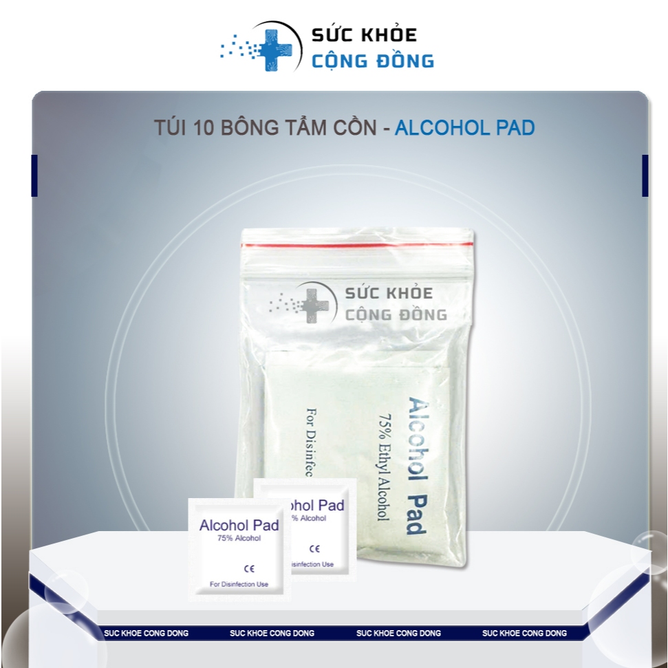 Bông tẩm cồn tiệt trùng Alcohol Pads ( 10 - 100 Bông ) | Shopee Việt Nam