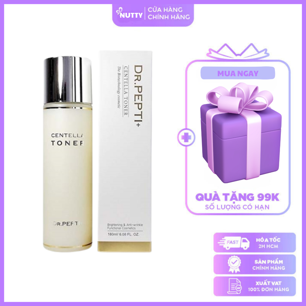 Nước Hoa Hồng Dưỡng Da Cấp Ẩm, Căng Bóng Pepti Centella Toner Ex 180ml | Shopee Việt Nam