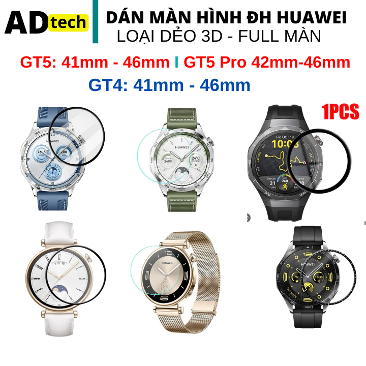Dán màn hình đồng hồ Huawei Watch GT5 46mm GT5 41mm GT5 pro 46mm GT5 ...