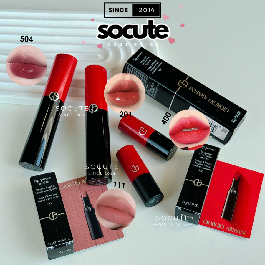 Son Giọtgiò Ạcmanì Lip Power Longwear Vivid Color Màu 405 - 202 - 504 ...