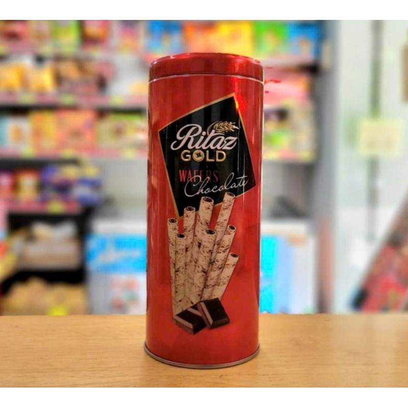 (Tết 2025) Bánh quế nhân socola Ritaz Gold hộp thiếc 80g | Shopee Việt Nam