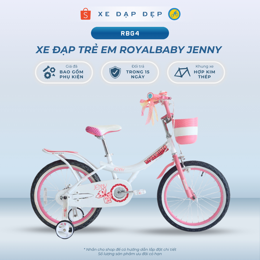 Xe Đạp Trẻ Em Dành Cho Bé Gái RoyalBaby Jenny RBG4 Full Size 12-14-16 ...