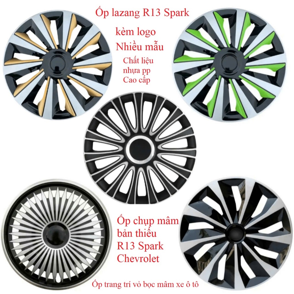 Ốp Lazang spark R13 chevrolet, ốp mâm xe ô tô R13 inch giá từ 1 cái đến ...