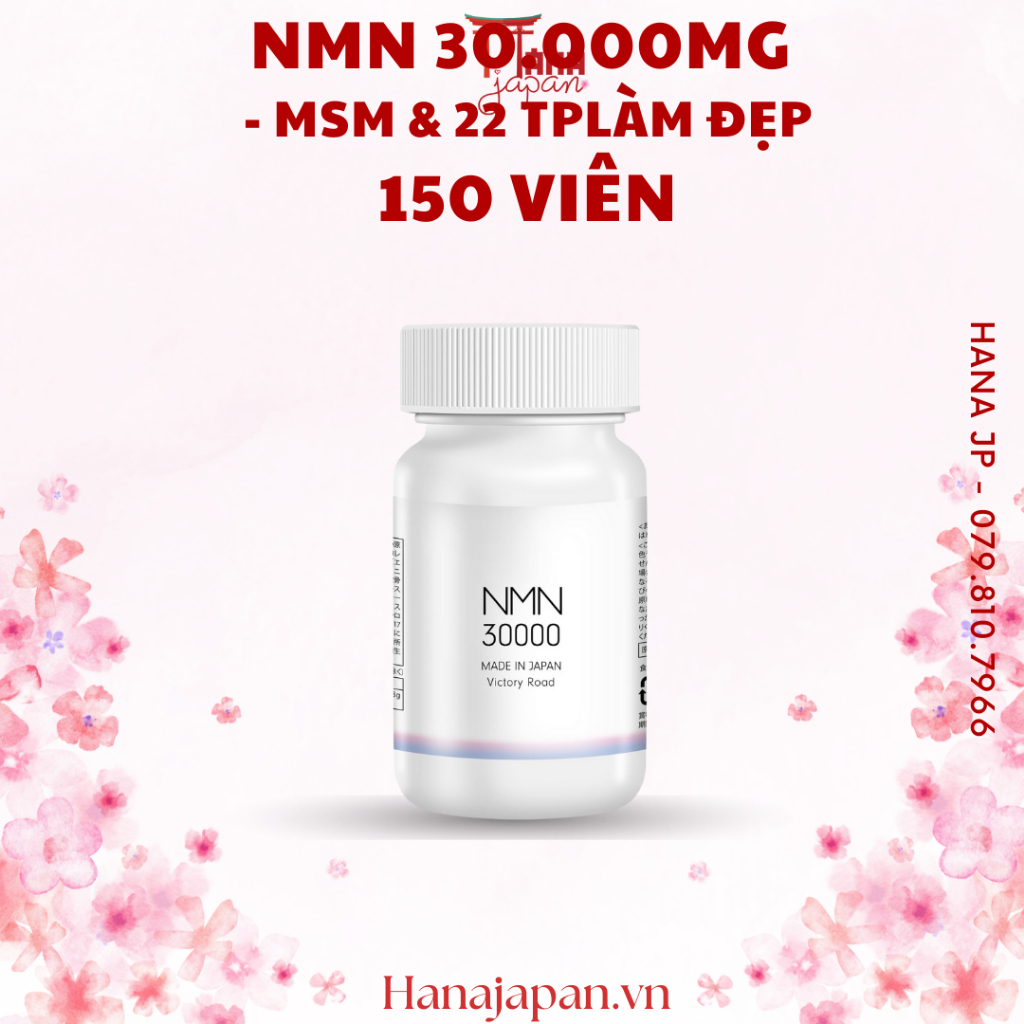 NMN 30,000mg chống lão hóa & 22TP làm đẹp sức khỏe MSM VICTORYROAD 150 viên - 50 ngày (AMZJP ...