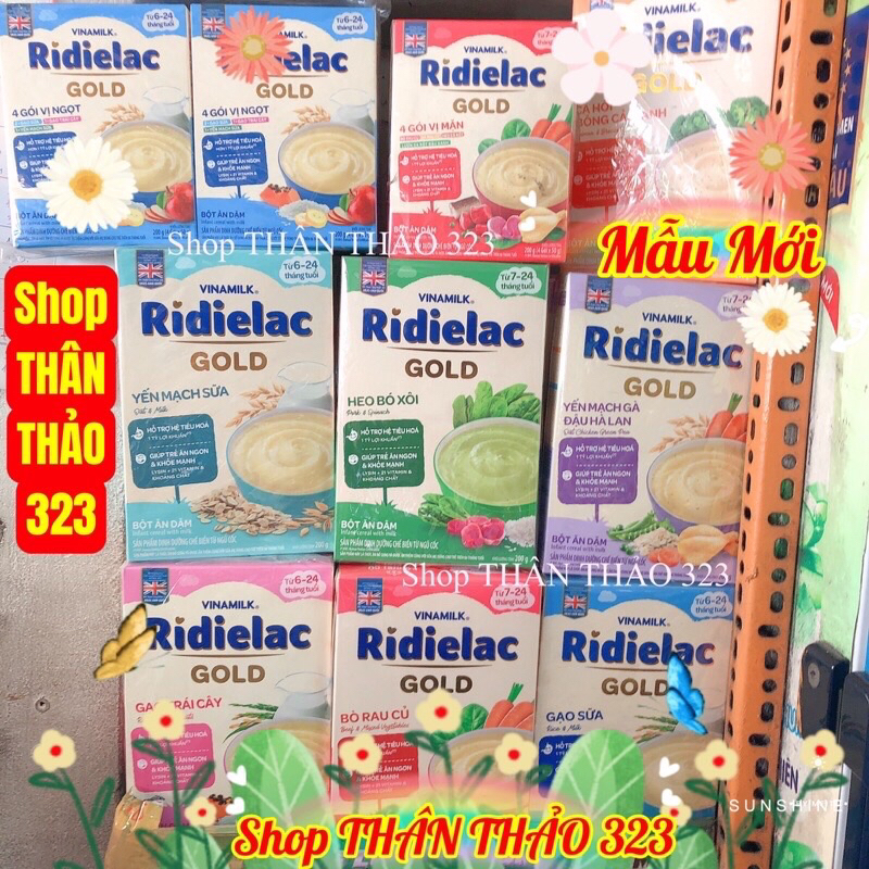 Bột ăn dặm Ridielac Gold Vinamilk Đủ Vị Hộp Giấy 200g | Shopee Việt Nam