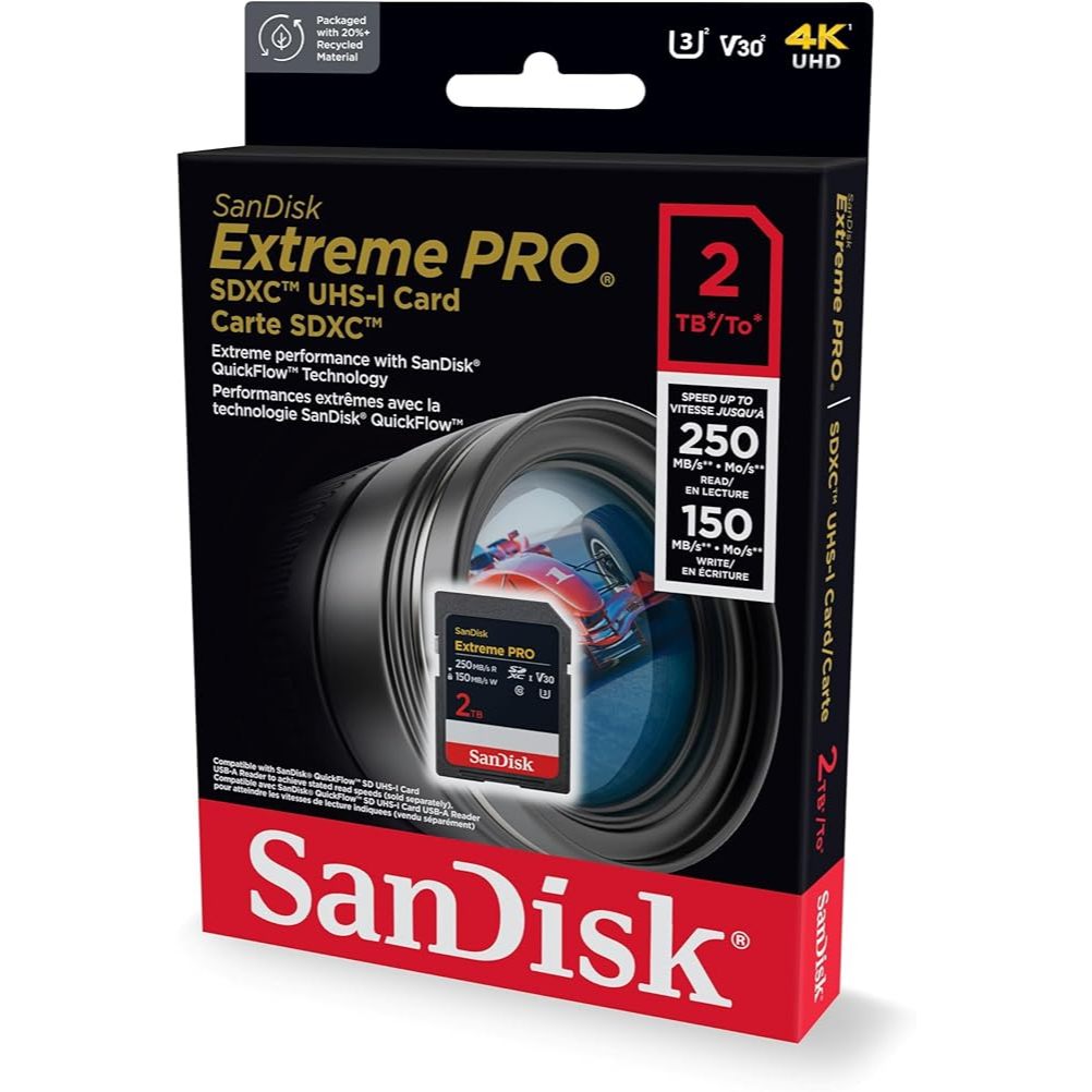 [ORDER] Thẻ nhớ máy ảnh SDXC SanDisk Extreme Pro U3 V30 2TB (2000GB) đọc 250MB/s ghi 150MB/s ...