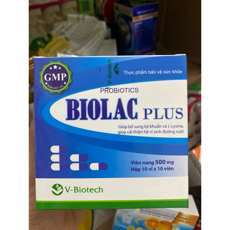 Viên uống BIOLAC PLUS giúp ổn định đường tiêu hóa. Hộp 100 viên ...