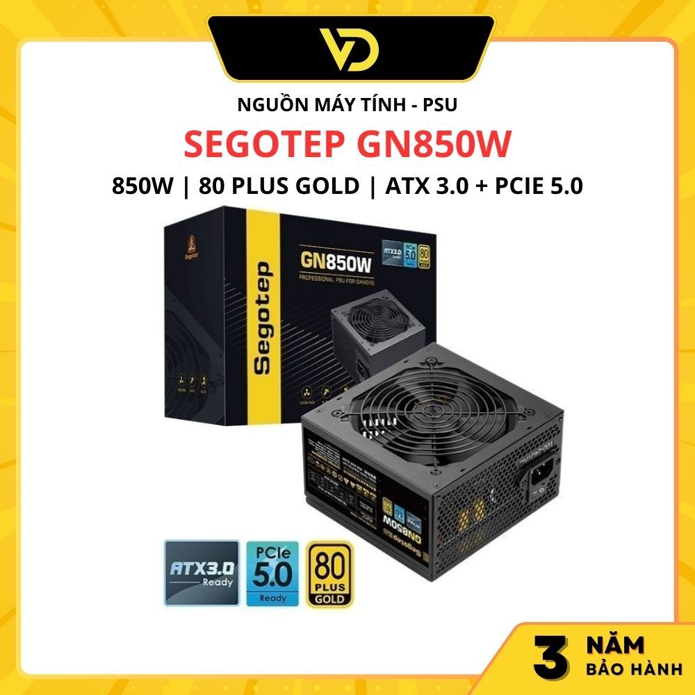 NGUỒN MÁY TÍNH SEGOTEP GN850W - 850W - 80 PLUS GOLD - ATX 3.0 + PCIE 5.0 - NEW CHÍNH HÃNG BẢO ...