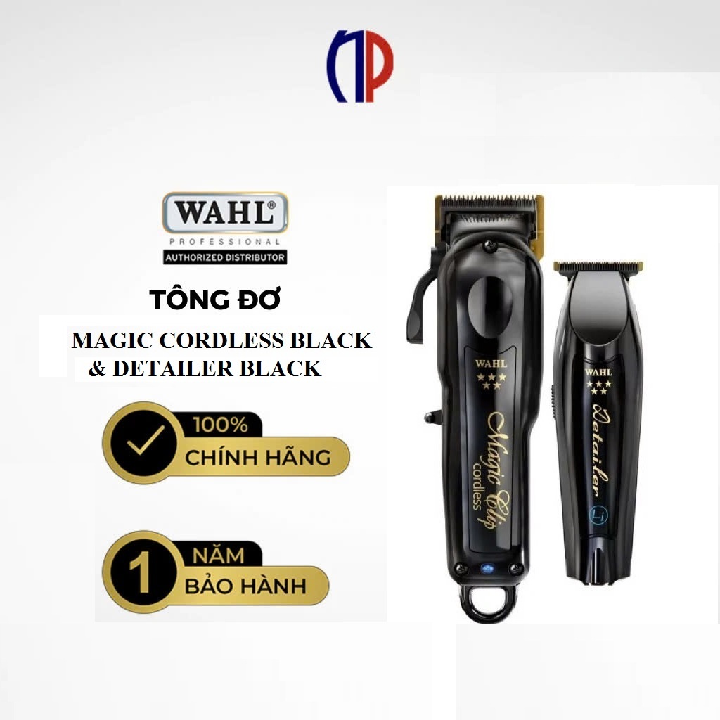 Combo ông đơ Magic Black Cordless và Chấn Viền Detailer Black Cordless ...