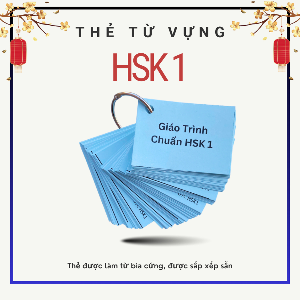 Flashcards HSK 1 - thẻ học từ vựng tiếng Trung theo GTC HSK 1 | Shopee Việt Nam