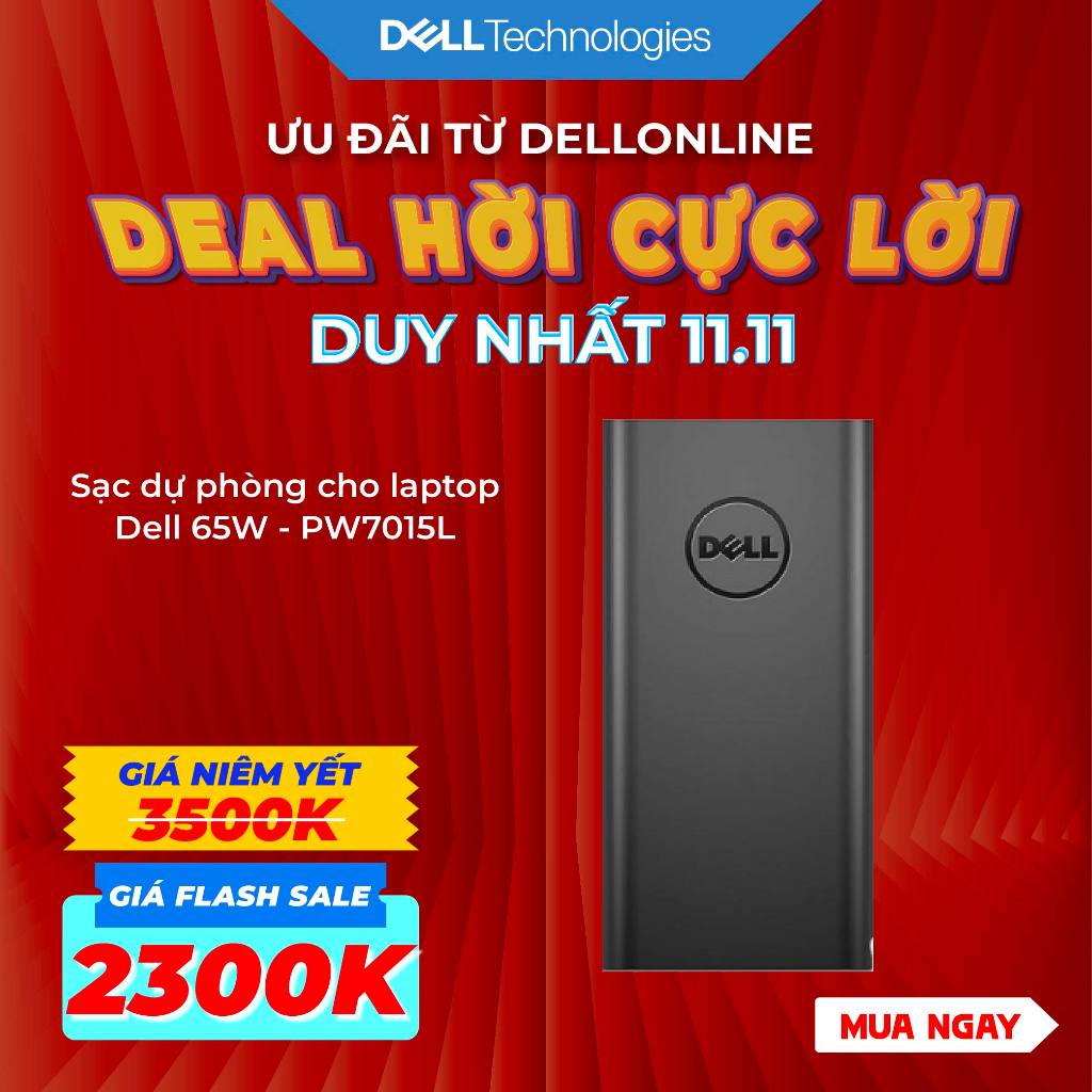 Sạc dự phòng cho laptop Dell 65W - PW7015L | Shopee Việt Nam
