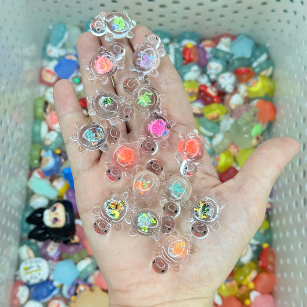 [có sẵn - hỏa tốc hcm] túi mù rùa mini 3cm trong suốt dạ quang phát ...