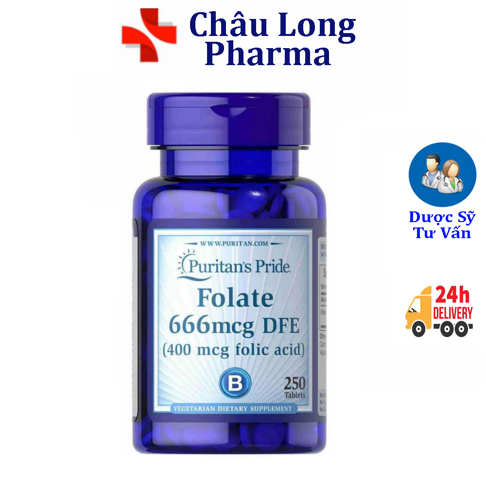 Viên uống bổ sung Axit Folic Puritan’s Pride Folic Acid 400mcg 250 viên ...