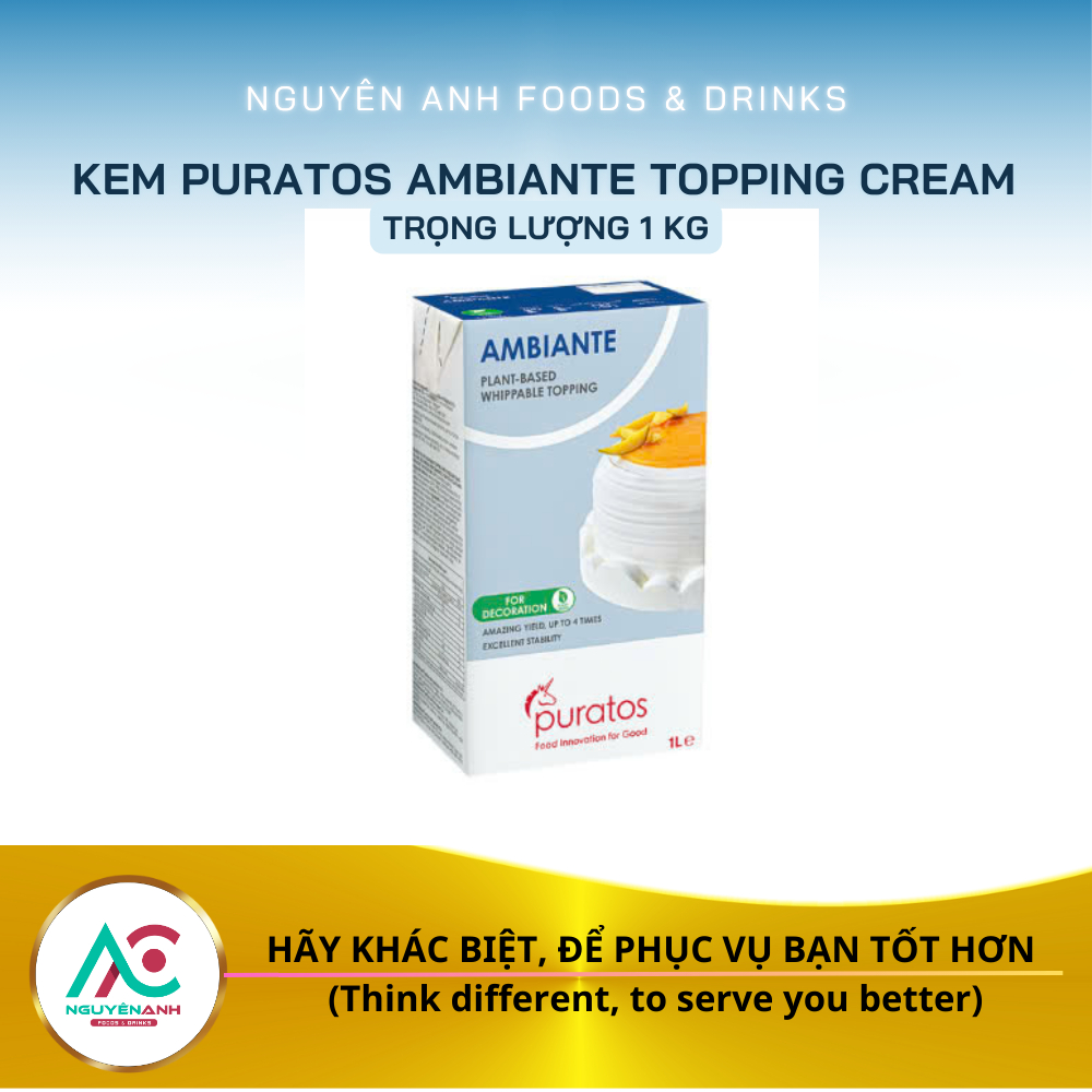 Kem Béo Puratos 1000g – Puratos Ambiante Topping Cream (White) | Shopee ...