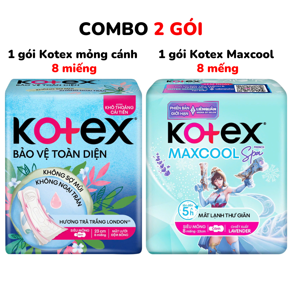 [Quà tặng không bán] Combo BVS 1 gói mỏng cánh 8 miếng + 1 gói maxcool 8 miếng | Shopee Việt Nam
