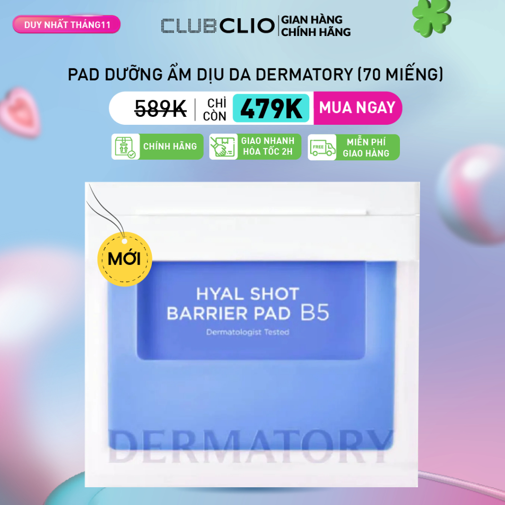 [Săn Deal]Miếng Pad Dermatory Dưỡng Ẩm Hyalshot Barrier Pad B5 (70 Miếng) | Shopee Việt Nam