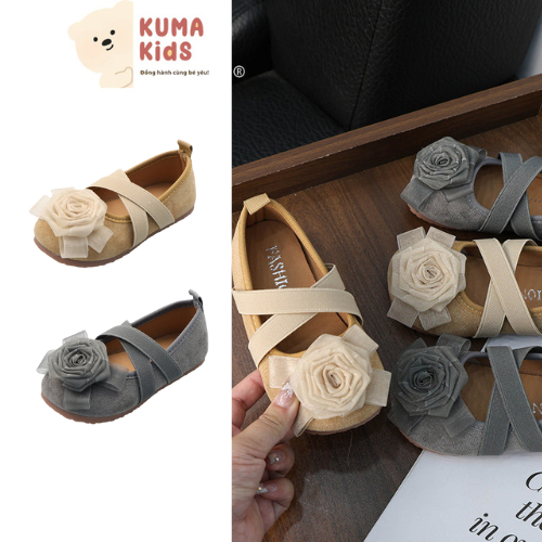Rumphius Đáng Yêu Đơn Giản Bé Gái Da Lộn Da Giày Đế Bằng Hoa Thanh Lịch Trượt Thoải Mái Giày ...