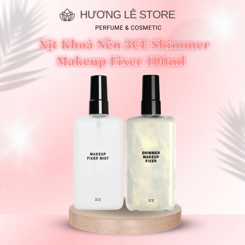 Xịt Khoá Nền 3CE Shimmer Makeup Fixer 100ml | Shopee Việt Nam