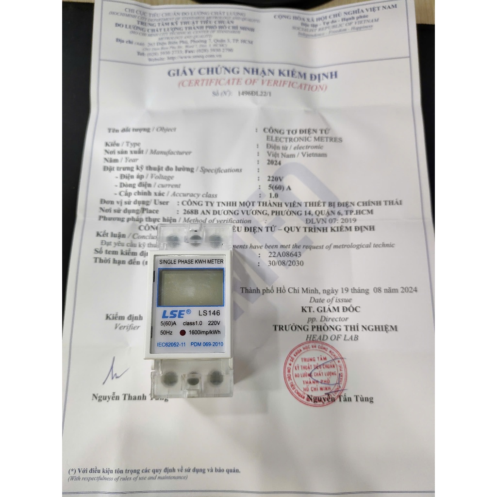 [BẢO HÀNH 12TH] Công tơ điện tử 1 pha MINI LSE 5(60)A LS146 - Có Kiểm ...