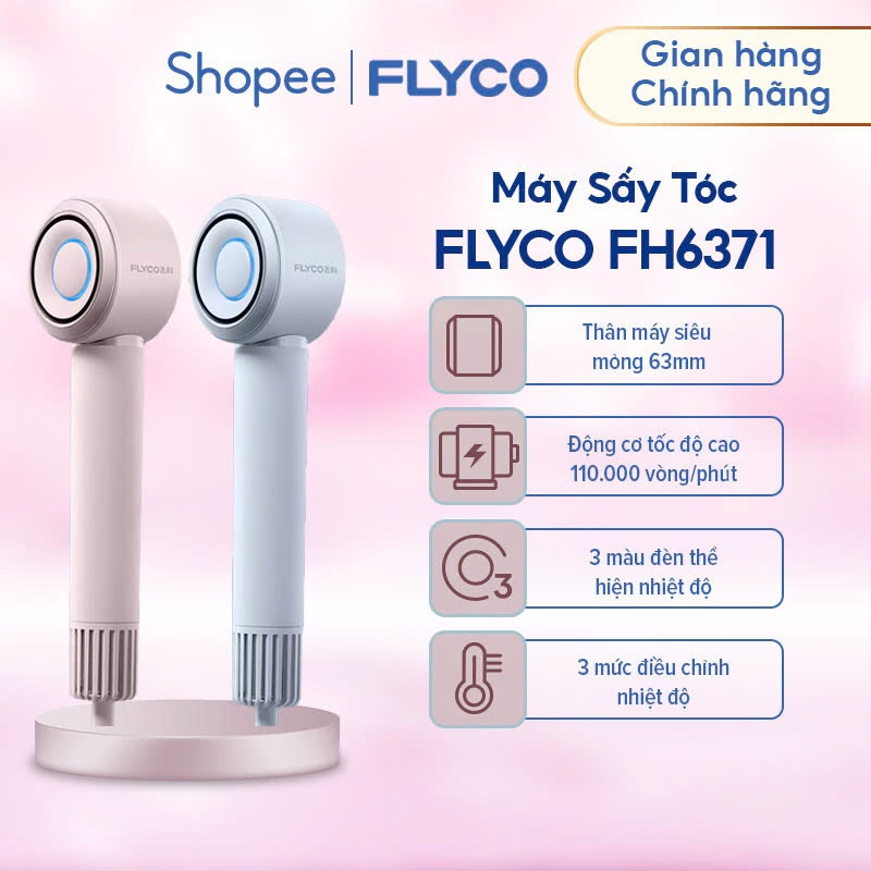 Máy Sấy Tóc Siêu Tốc Flyco FH6371 Sức Gió Siêu Bão Mang Theo 200tr Anion Kết Hợp Công Nghệ Sấy ...