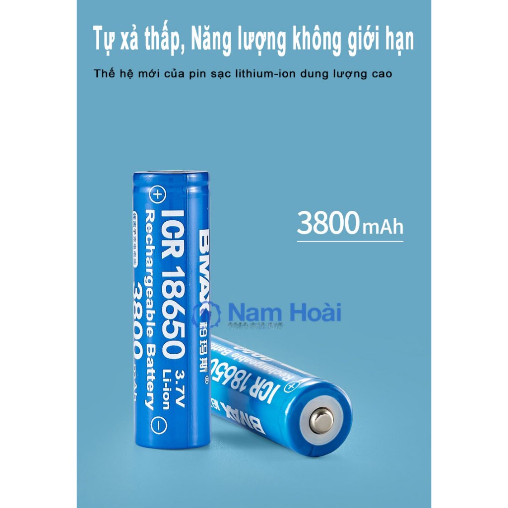 Cell Pin 18650 3.7V Li-ion 3800 mAh Chính Hãng BMAX | Shopee Việt Nam