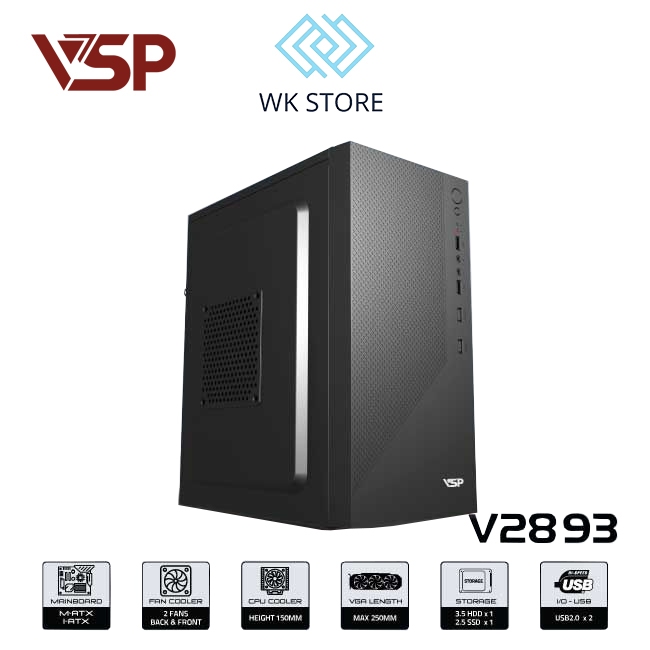 Vỏ Case Văn Phòng VSP M-ATX/I-ATX V2893 Mới BH 12T | Shopee Việt Nam