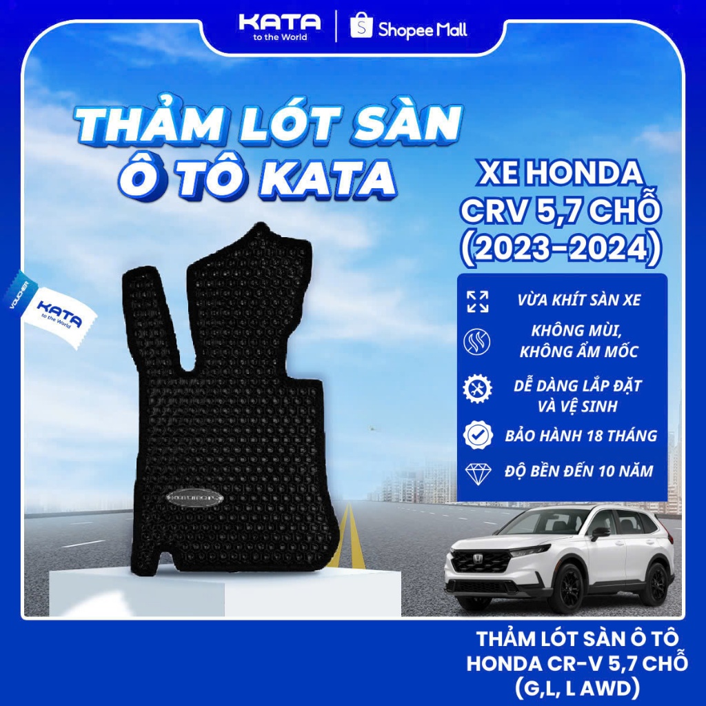Thảm lót sàn ô tô KATA cho xe CRV 5 chỗ (e:HEV RS xe điện) và 7 chỗ ...