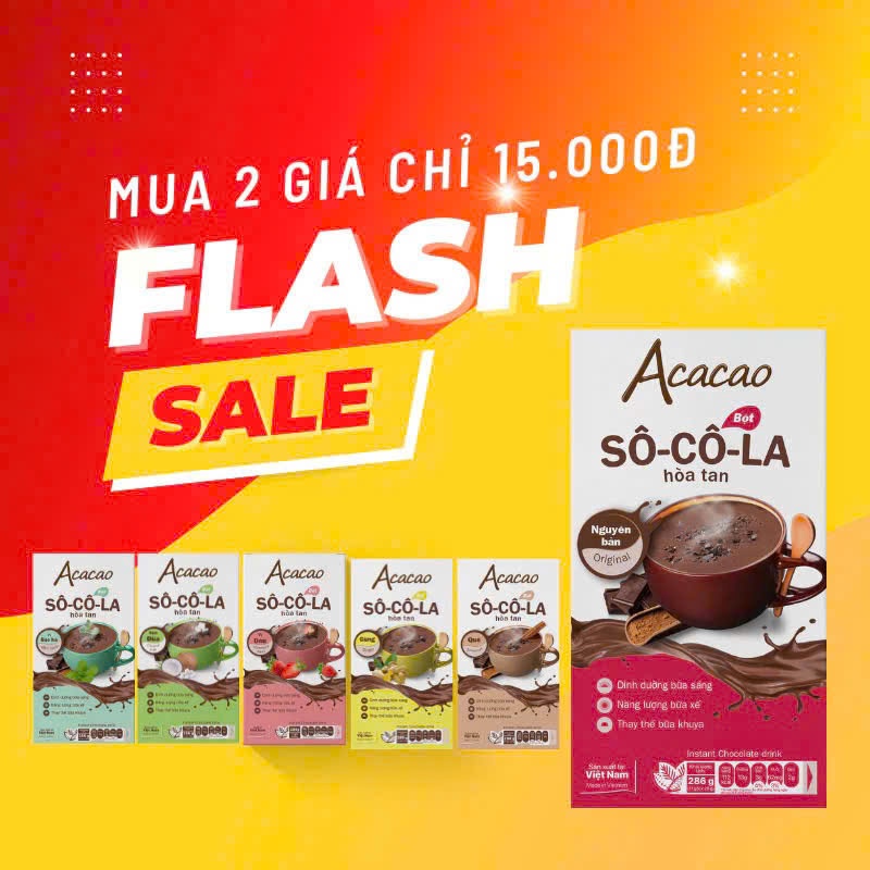 Bột socola hòa tan ACACAO Việt Nam Date T3.2025 | Shopee Việt Nam