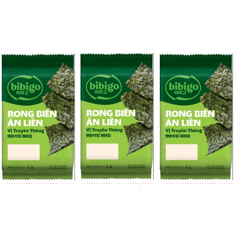 Rong Biển Ăn Liền Bibigo Hàn Quốc Vị Truyền Thống Lốc 3 Gói 4g | Shopee Việt Nam