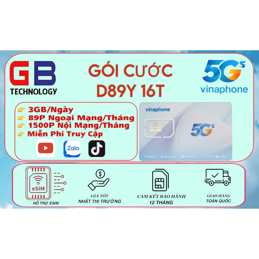 Sim 4G 5G Vinaphone gói cước D89Y 16T ,miễn phí truy cập data 16 tháng , nghe gọi free | Shopee ...