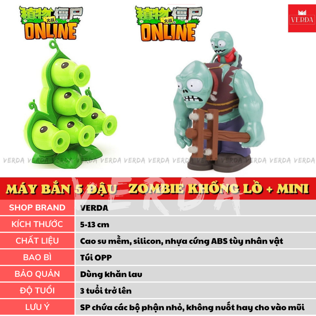 Plants vs zombies các nhân vật lẻ - đồ chơi cây bắn plant zombie mô ...