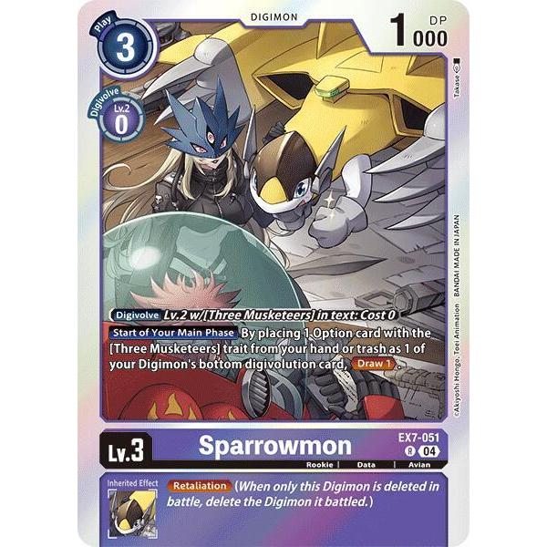 Thẻ Bài Digimon Mã EX7-051 - Sparrowmon - Digimon - Rare | Shopee Việt Nam