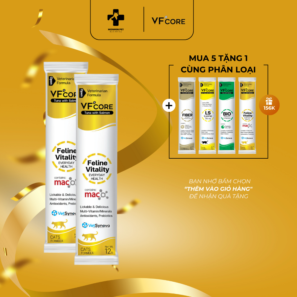 Súp thưởng VF Core Feline Vitality chăm sóc sức khỏe toàn diện cho chó ...