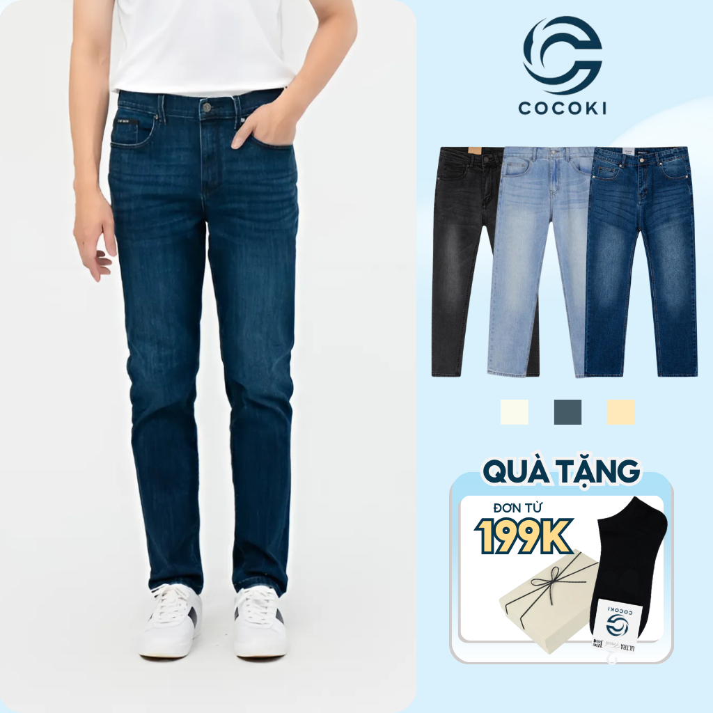 Quần Jean Nam COCOKI Chất Jean Cao Cấp Co Giãn Bền Màu, Quần Bò Ống ...