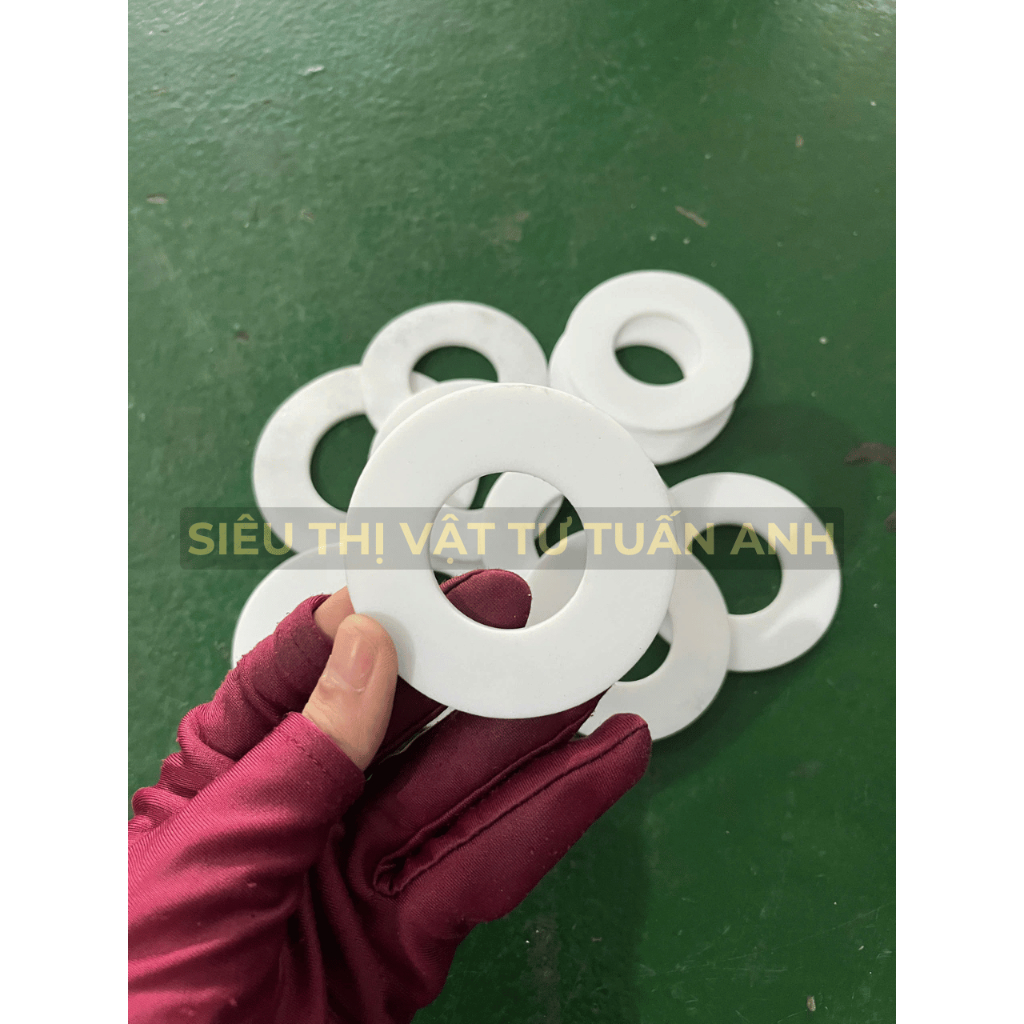 [RON TEFLON MẶT BÍCH giá 01 cái] RON GIOĂNG NHỰA TEFLON PTFE TRÒN TRẮNG ...