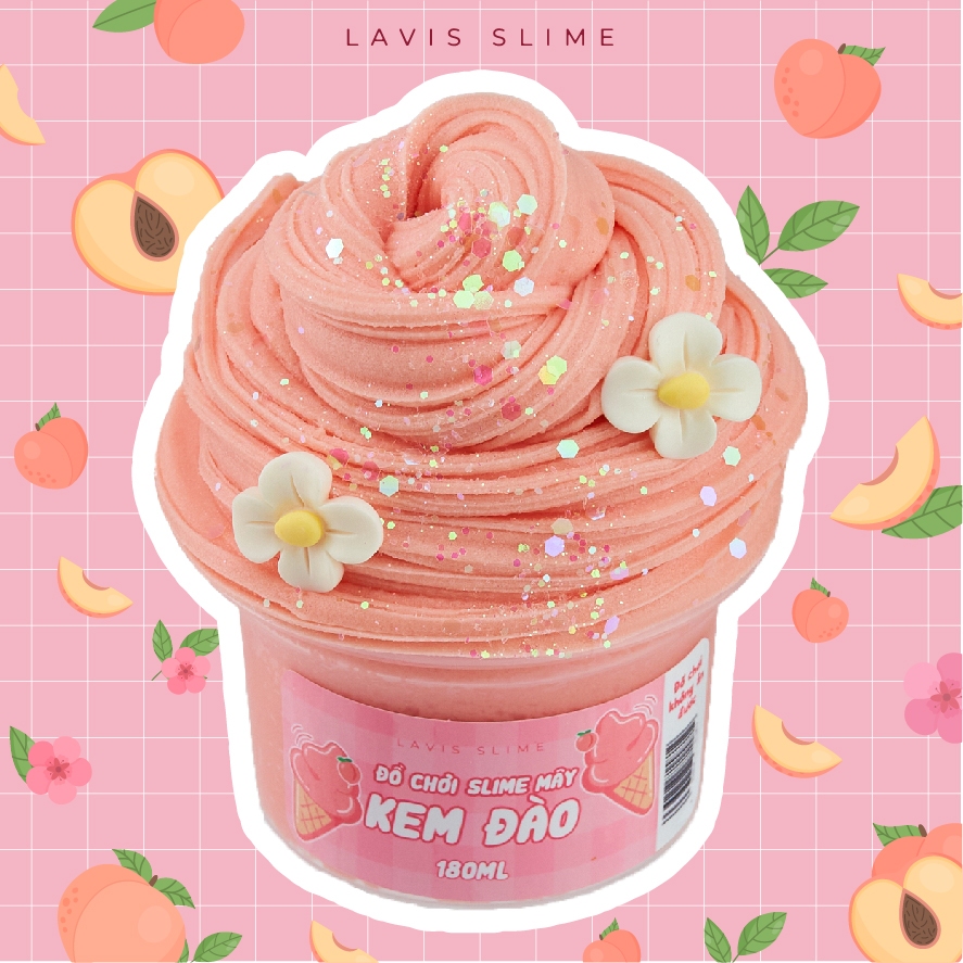LAVIS SLIME - Slime Mây: Đào 180ml Kèm Charm Cốm Đầy Màu Sắc | Shopee ...