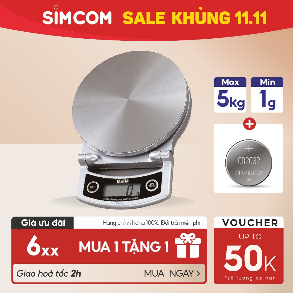 Cân tiểu ly điện tử nhà bếp Tanita KD400 1g, 5kg, chính hãng nhật bản, làm bánh, hỗ trợ giảm cân ...