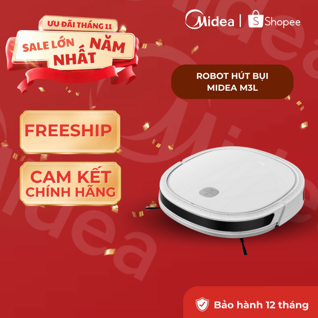 Robot hút bụi Midea M3L - Bảo hành 12 tháng | Shopee Việt Nam