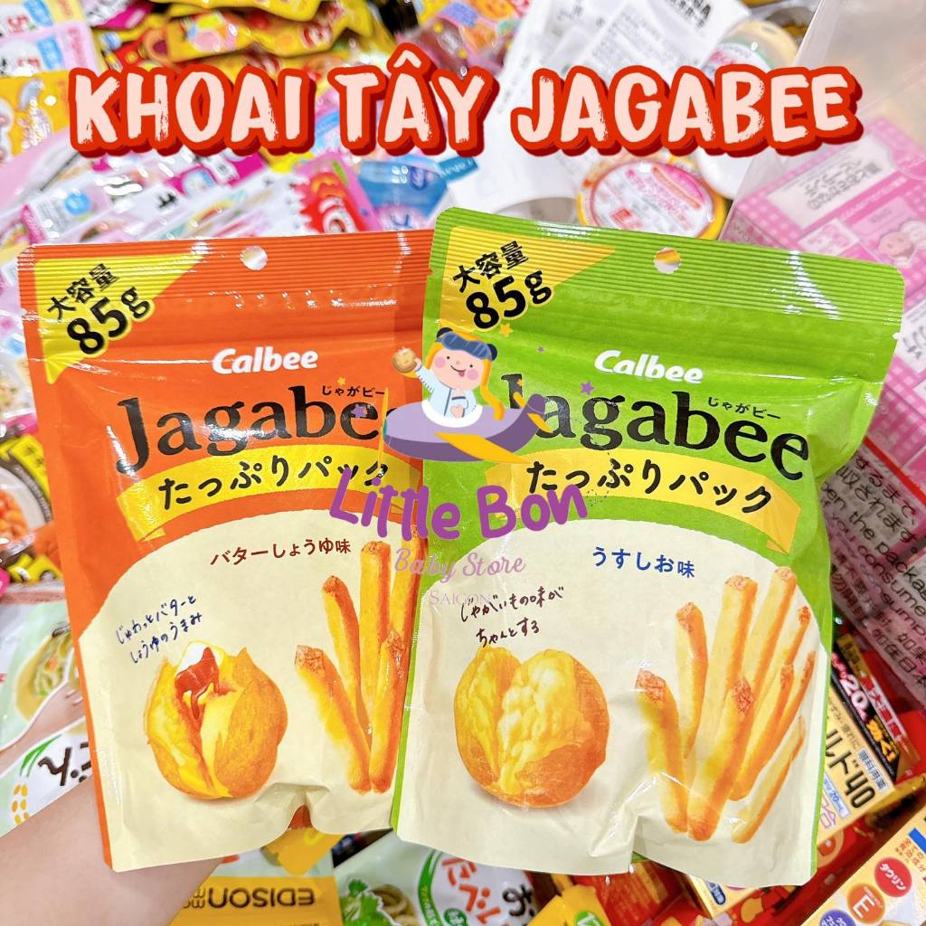 Khoai tây que không chiên Calbee Jagabee nội địa Nhật dạng túi zip | Shopee Việt Nam