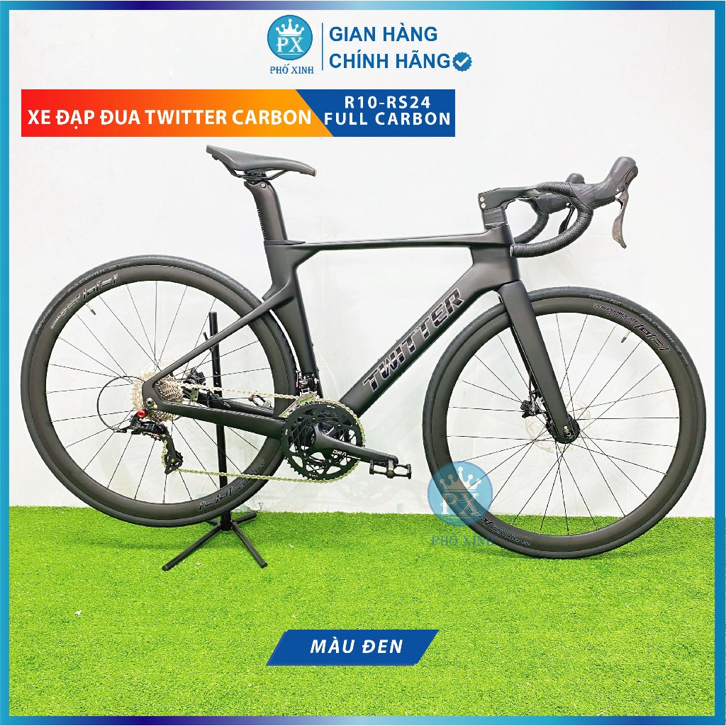 Xe đạp Twitter R10 Pro RS-24S FULL 6 món Carbon Đen Nhám | Shopee Việt Nam
