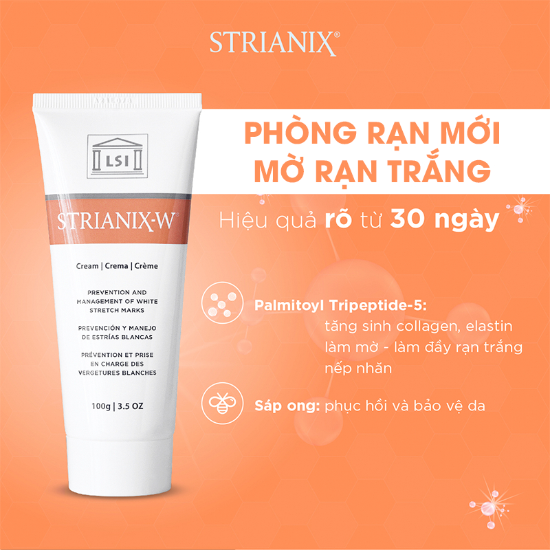 Kem Rạn Da STRIANIX-W 100g Ngăn Ngừa Rạn Mới Và Làm Mờ Rạn Trắng Nhập ...
