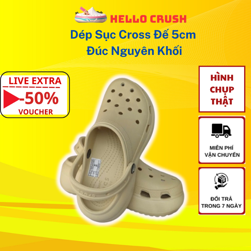 Dép Sục Cross Đế 5cm Đúc Nguyên Khối .Dép sục nam nữ Classic Clog siêu êm,siêu hot- Shop Hello ...
