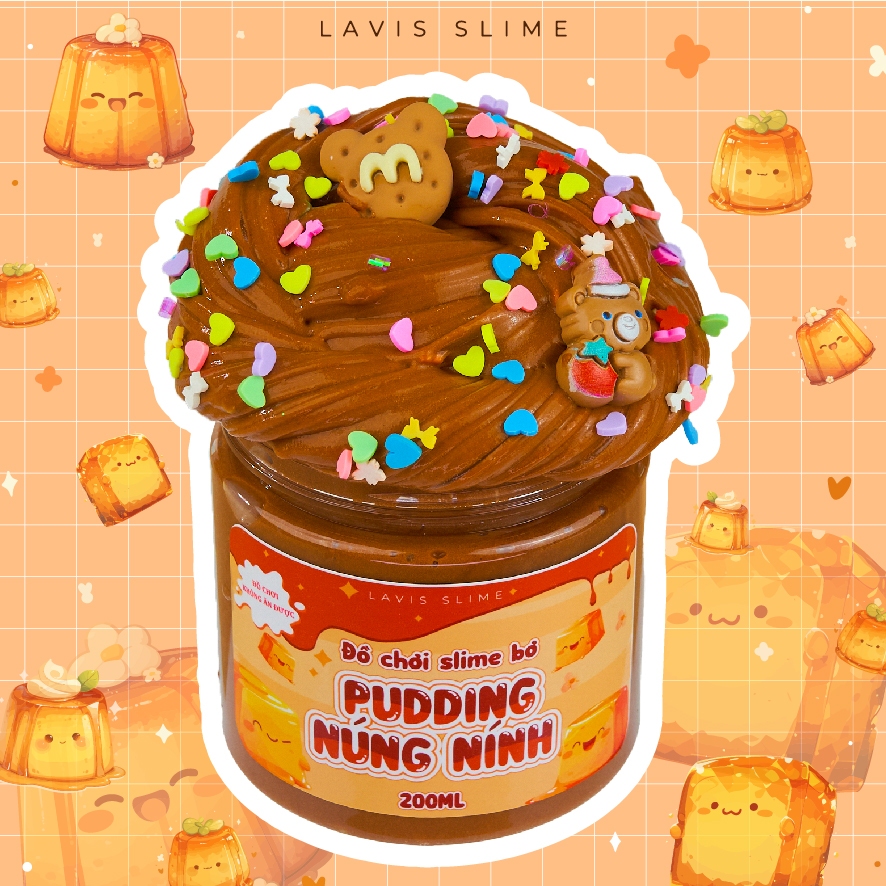 LAVIS SLIME - Slime bơ: Pudding Núng Nính Tặng Kèm Charm Cốm | Shopee ...