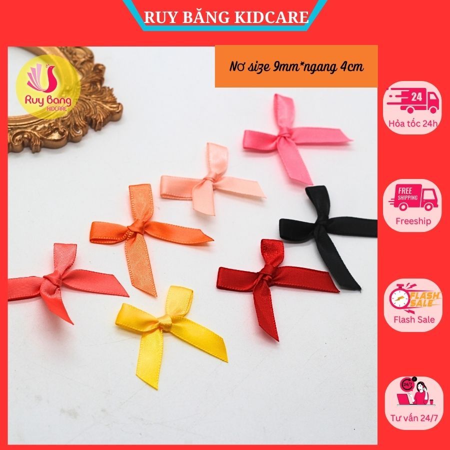 50 cái - Nơ ruy băng satin KHÔNG GHIM CÀI, satin cao cấp mềm mướt ...