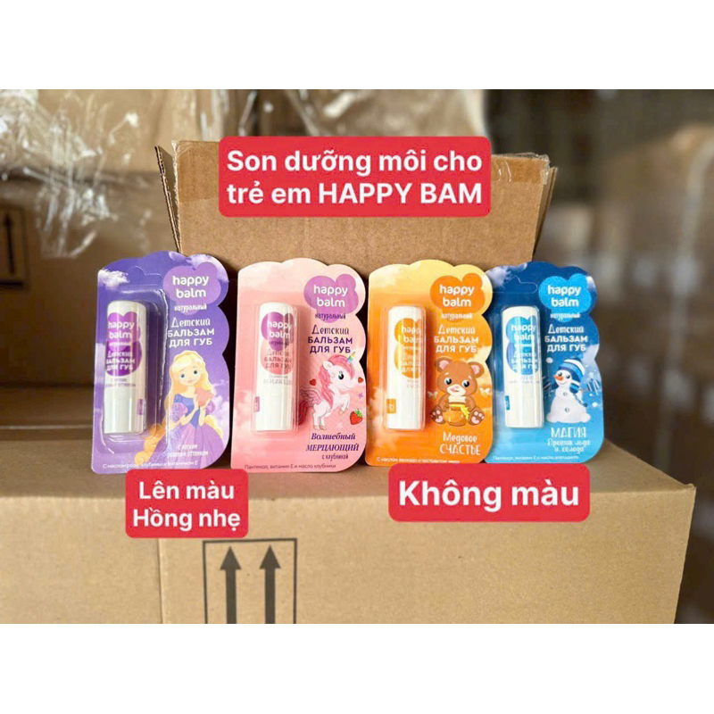 Son dưỡng cho bé Fito Happy Balm Nga 3,6gr nhiều màu | Shopee Việt Nam