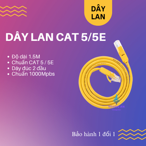 Cáp mạng, dây mạng, dây lan 1.5M bấm sẵn 2 đầu,cat5e,hàng chất lượng ...