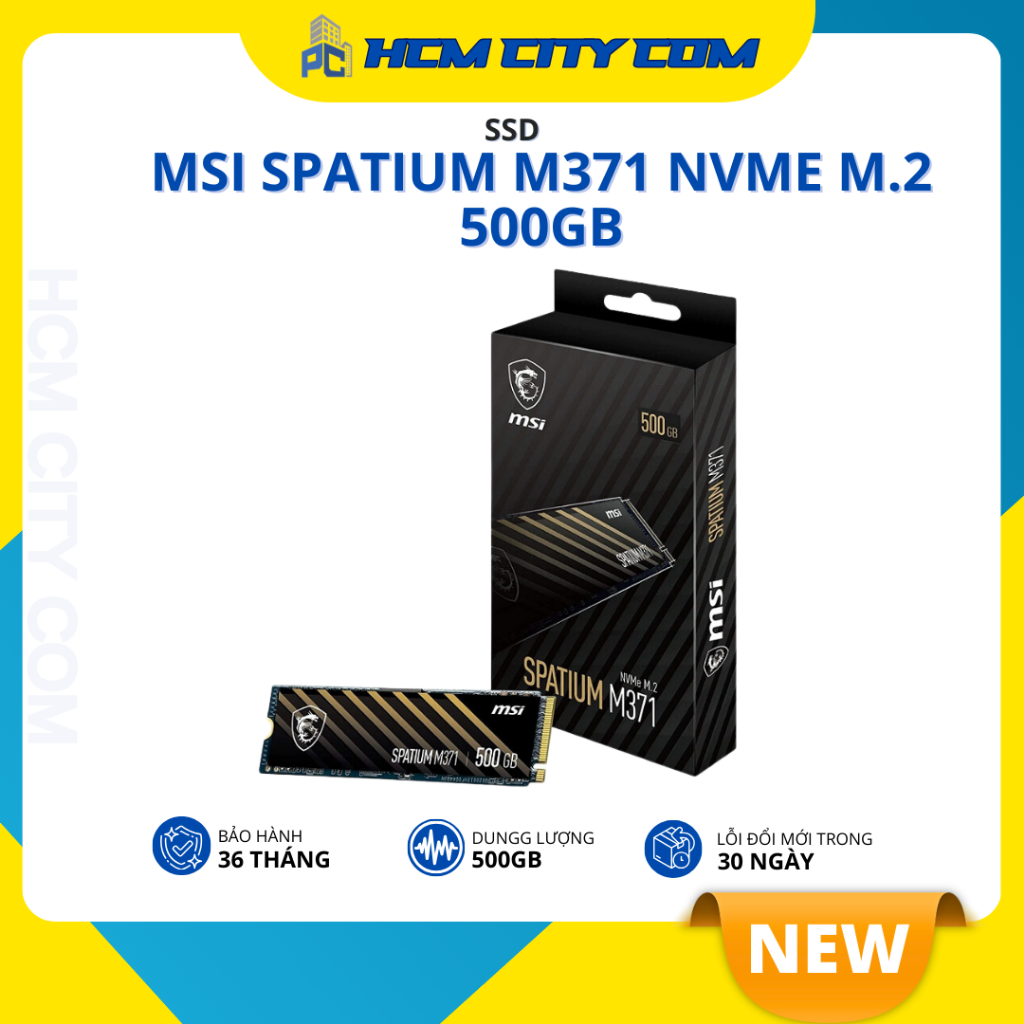 Ổ cứng SSD MSI SPATIUM M371 NVMe M.2 500GB - new bảo hành chính hãng | Shopee Việt Nam