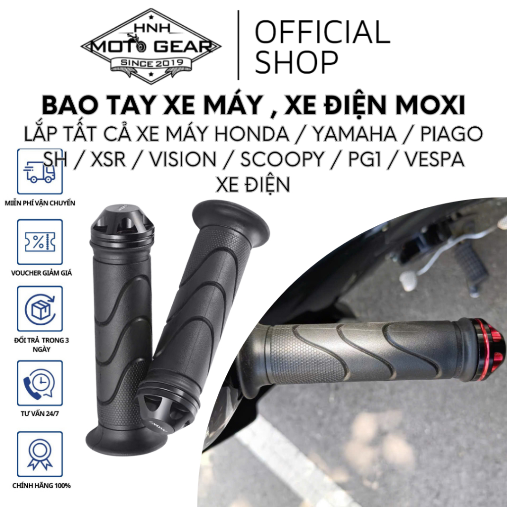 Bao Tay Xe Máy, Xe Điện Cao Su Có Sẵn Gù CNC Moxi Cho SH, Winner ...