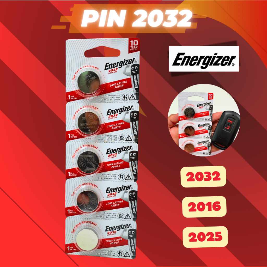 Pin CR2032 CR2025 CR2016 Energizer 3V dung lượng lớn chính hãng | Shopee Việt Nam